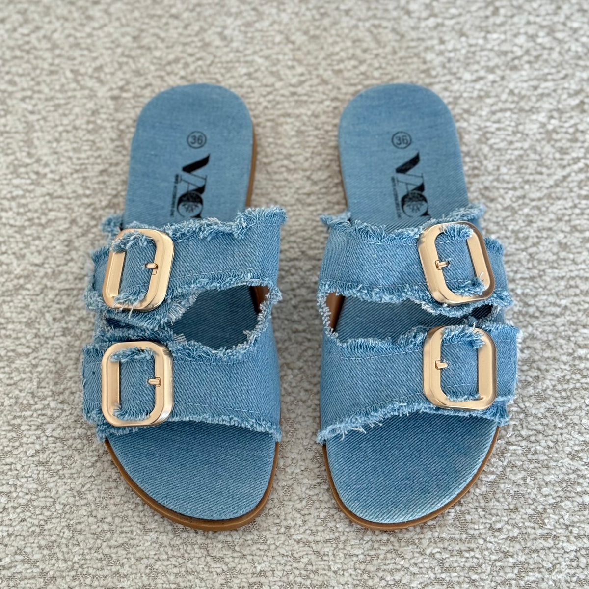 Mules Plates en jean